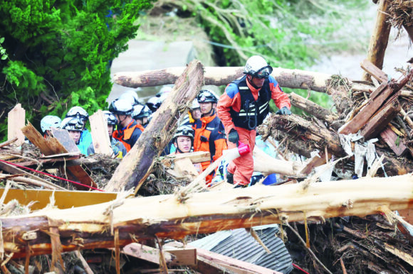Floods, landslides hit Japan months after major quake – New Era